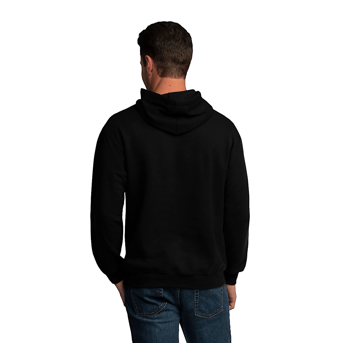 Fruit of the Loom Eversoft Fleece Hoodies, Moisture Wicking & Breathable, Hooded Sweatshirt, Black Pullover, Medium