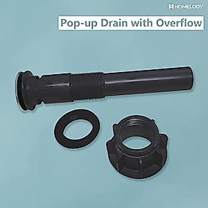 HOMELODY Centerset Bathroom Faucet 4 Inch, 2 Handles Bathroom Sink Faucet,360° Swivel Spout Lavatory Faucet with Pop Up Drain,Chrome