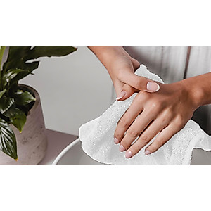 Avalon Towels Cotton Washcloths – (Pack of 48) Size 12x12 Inches, 100% Ring Spun Cotton, Soft & Absorbent Face Towels, Gym Towels, Hotel and Spa Quality, Reusable Fingertip Towels (White)