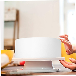 Hoement 3pcs Wedding Cake Stands Wedding Ceremony Decorations DIY Crafts Round Cake Stand Wedding Decor Rotating Cake Stand Rotary Tool Cake Dummies 15c White Foam Window Wedding Supplies