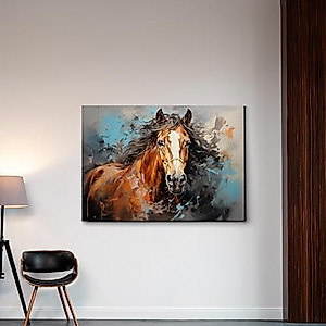 Majestic Black Stallion Galloping In The Clouds, Black Horse On Salt Flats, Canvas Print, Black Horse Print, Black Horse Wall Art