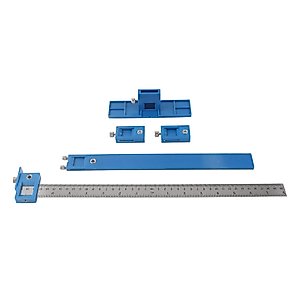 MISNODE Woodworking Hole Positioner Aluminum Alloy Cabinet Hardware Jig Drill Guide Hole Punch Locator Kit Punch Locator for Drawer Door Handle