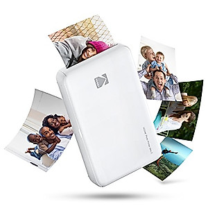 Zink Kodak Mini 2 HD Wireless Portable Mobile Instant Photo Printer, Print Social Media Photos, Premium Quality Full Color Prints – Compatible w/iOS & Android Devices (White)