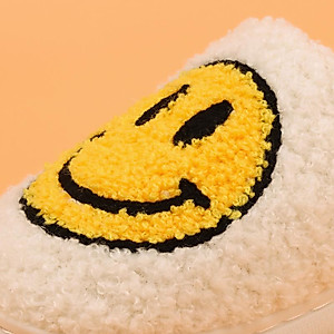 CWODOR Kids Slippers Boys Girls Plush Non-Slip House Slippers Cute Soft Slip-On Shoes For Little Big Kids White 4-4.5 Big Kids