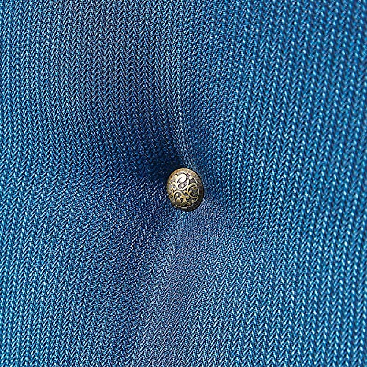 Kamont 4 PCS Patio Furniture Conversation Set Outdoor Furniture Set Metal Chairs w/All Weather Cushioned Love Seat,Poolside Lawn Chair,Coffee Table (Blue)