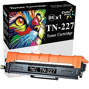 ColorPrint Compatible TN227 Black Toner Cartridge Replacement for Brother TN227BK TN-227 BK TN223 Used for MFC L3750CDW L3770CDW HL-L3210CW HL-L3230CDW HL L3230CDN L3270CDW L3290CDW Printer (1-Pack)