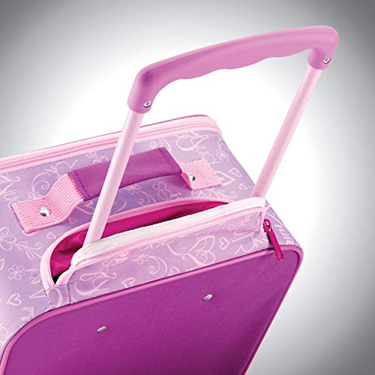 American Tourister Kids' Disney Softside Upright Luggage,Telescoping Handles, Princess 2, 18"