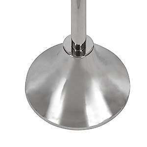 Kate and Laurel Sanzo Modern Pedestal Side Table, 9 x 9 x 23, Silver, Decorative End Table with Sleek Tabletop