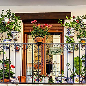 Rustic Garden Signs Vintage Welcome to My Garden Hanging Plaque Moms Dads Herb Plants Welcome Signs by 6''x11.5''