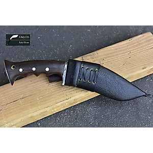 GK&CO. Kukri House Genuine kukri/khukuri - 6 Inch Iraqi Panawal Angkhola Gripper Handle Black Sheath Hand Made in Nepal…