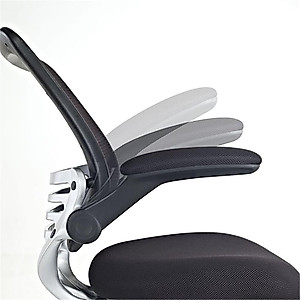 Pemberly Row Modern Style Mesh Fabric Office Chair in Black Finish