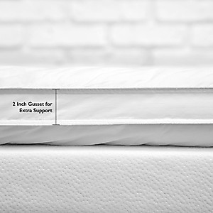 SensorPEDIC MemoryLOFT Cot Mattress Topper, White, Small Single