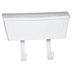 Small Plastic Mailbox for Outside Porch, Easy to Install Wall Mount, Lightweight, Heavy Duty, Rustproof, Maintenance-Free Horizontal Mail Box for House - Made in Canada - 15.5” x 4” x 6.25” (White)