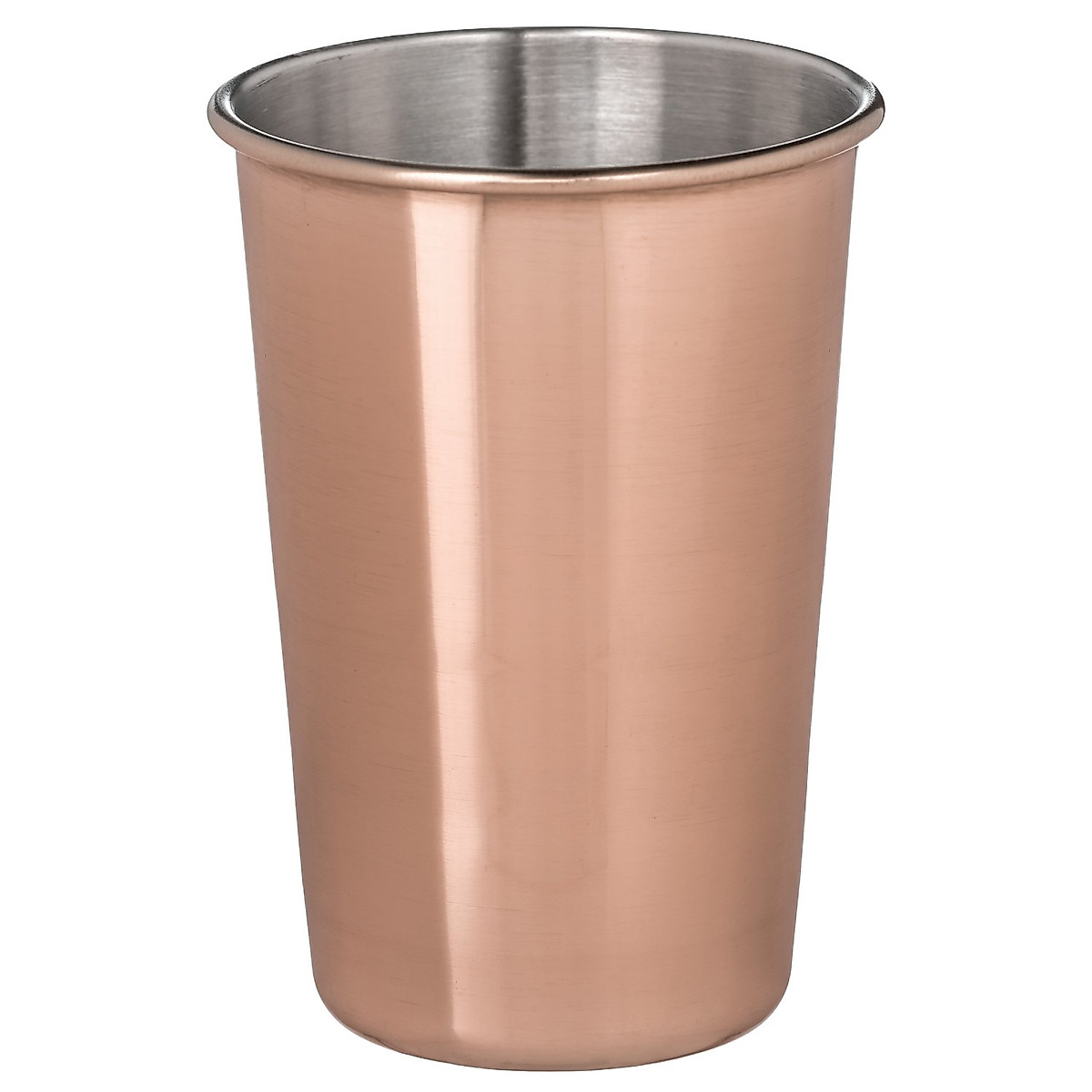 Thirsty Rhino Tenki, 16 oz Copper Plated Pint Cup Glass Tumbler Mug, Copper Plated (Set of 2)