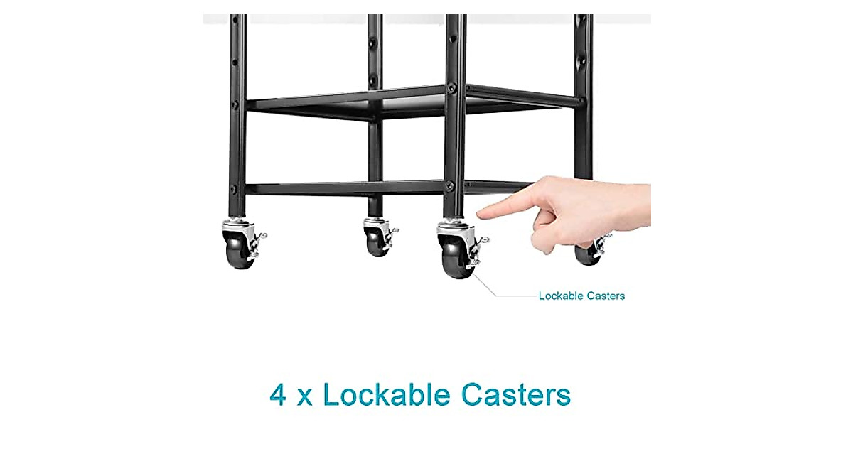 Adjustable CPU Tower Stand with 360° Locking Wheels | 360Tronics