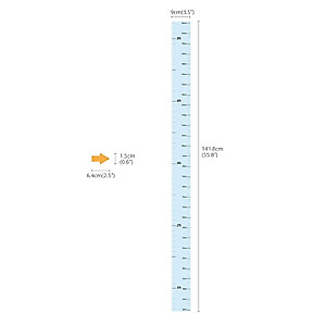DECOWALL DWL-2018 Height Growth Chart Wall Stickers Wall Decals Peel and Stick Removable Wall Stickers for Kids Nursery Bedroom Living Room