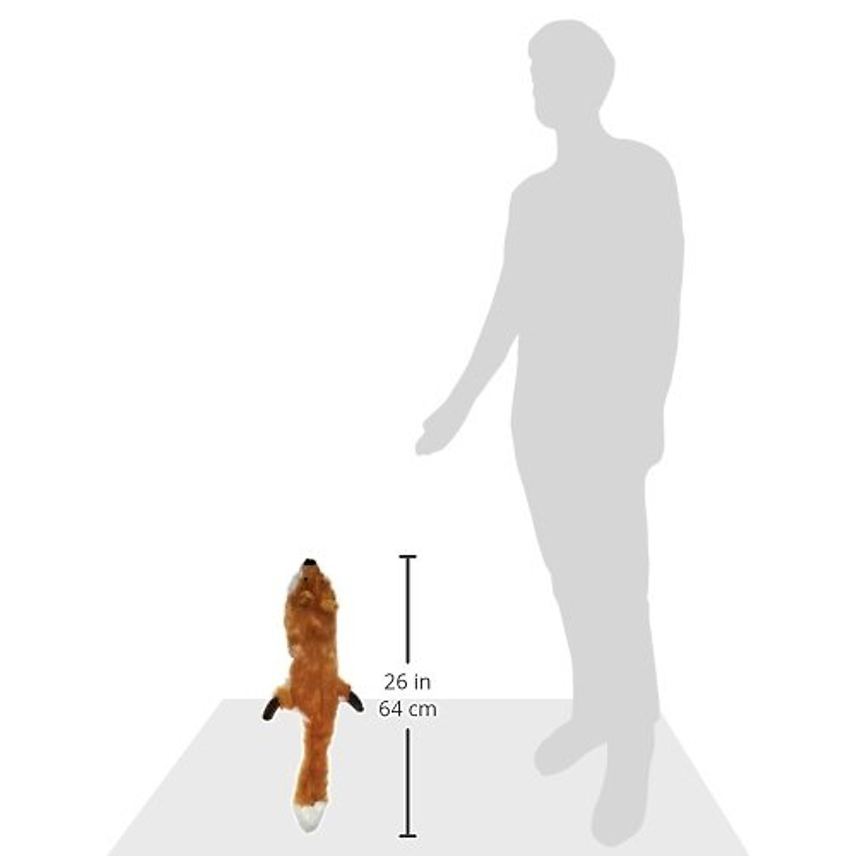 SPOT Skinneeez | Stuffless Dog Toy with Squeaker for All Dogs | Tug-of-War Toy for Small and Large Breeds | 23" | Fox Design | by Ethical Pet