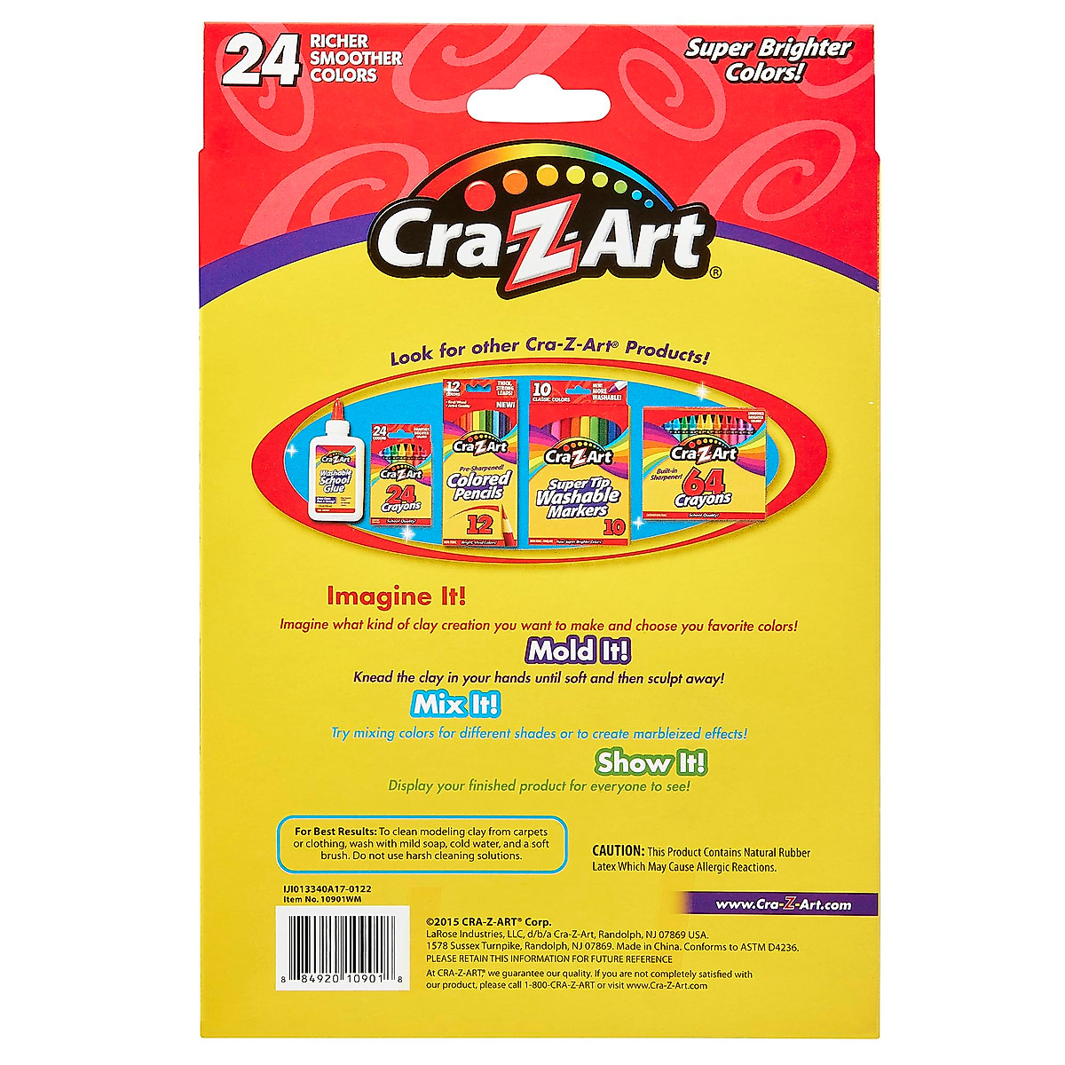 Cra-Z-Art Modeling Clay, 17.5 oz, 24 Count (10901)