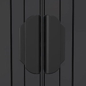 Gecheer Garden Shed Galvanized Steel, Garden Tool Storage Shed with Vent Outdoor Storage Shed Organize Storage House with Door for Backyard Garden Patio Lawn - Anthracite 75.6"x42.5"x87.8"