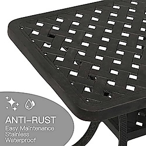 Villeston Lounge Chairs for Outside, Chaise Lounges Outdoor Pool Chair Set of 3 Cast Aluminum Patio Furniture Tanning with Gray Cushion and Pillows Recliner