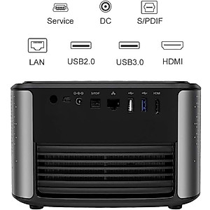 OZELS Projector, 1300 Full Hd Support 4k Tv Video, Correction, 50% Zoom, Compatible with Phones, Laptop, Switch, Home Theater Smart Beamer Led Light