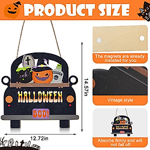 Interchangeable Welcome Sign Farmhouse Seasonal Truck Welcome Sign Interchangeable Holiday Decor and 45 Pcs Rustic Holiday Icons Hanging Truck Door Hanger for Front Door Home Porch Spring Decorations