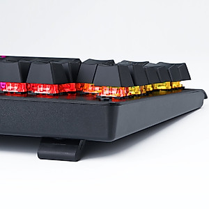 HUO JI E-Element Mechanical Eagle Z-77 Programable RGB Backlit Mechanical Gaming Keyboard with DIY Blue Switches, 88 Keys Anti-Ghosting,UK Layout, Black