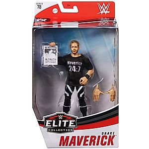 WWE Drake Maverick Elite Series #78 Deluxe Action Figure with Realistic Facial Detailing, Iconic Ring Gear & Accessories