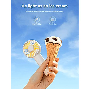 JISULIFE Neck Fan 4000 mAh Hands Free Bladeless Fan+ Mini Handheld Fan 2000 mAh USB Powered For Indoor Outdoor