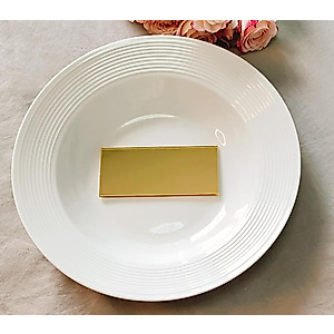 20ps of Gold Acrylic Mirror Rectangle Tag,Customzied Luxury Wedding Name Setting,Party Place Names Seating (Gold Mirror)