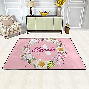 Custom Rug Personalized Area Rug with Text Name Customized Carpet Size Rugs for Bedroom Living Room Business Home Decoration 36x24