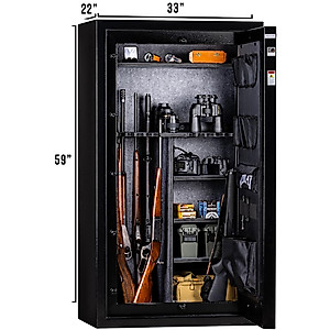 Kodiak Home Gun Safe for Rifles & Pistols | KBX5933 by Rhino Metals with New SafeX Security System | 46 Long Guns & 6 Pistol Pockets | 40 Minute Fire Protection | 395lbs