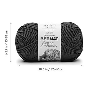 Bernat Softee Chunky BB Faded Denim Yarn - 1 Pack of 14oz/400g - Acrylic - #6 Super Bulky - 431 Yards - Knitting/Crochet