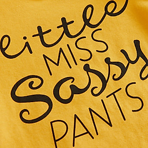 BeQeuewll Newborn Baby Girl Summer Outfits Letter Short Sleeve Bodysuit Romper Tops Floral Shorts Pants 3 piece Clothes (A Orange, 3-6 Months)