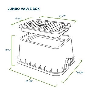 Orbit 53214 20" Jumbo Rectangular Sprinkler Valve Box