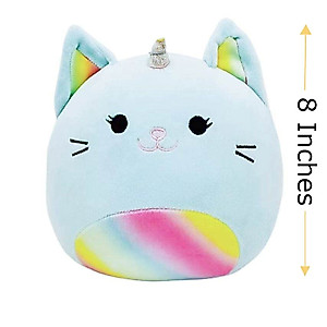 Irakaia Stuffed Rainbow Cat Unicorn Animal Plush Toy, Cute 8 Inch Ultrasoft Kawaii plushies (Caticorn)