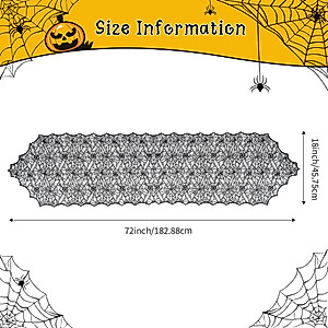 Halloween Table Runner Black Lace Table Runner Spider Web Halloween Tablecloth Halloween Table Decorations Halloween Table Decor Halloween Decorations Indoor Halloween Decor Halloween Party Decor