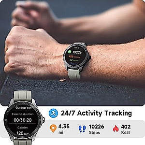 TOOBUR Smart Watch for Men Alexa Built-in, 44mm Fitness Tracker with Answer/Make Calls, IP68 Waterproof/Heart Rate/Sleep Tracker/100 Sports, Fitness Watch Compatible Android iOS