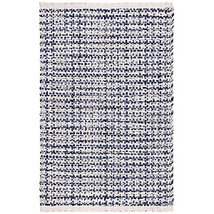 Dash and Albert Journey Blue Handwoven Indoor/Outdoor Rug, 8 X 10 Feet, Blue/Grey Geometric Pattern