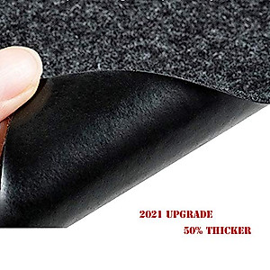 27” Round Under Grill Mat with 2 Grill Cleaning Bricks Felt Mat for BBQ Grill Charcoal Grill Desk Deck Patio Floor Protector Indoor and Outdoor Use