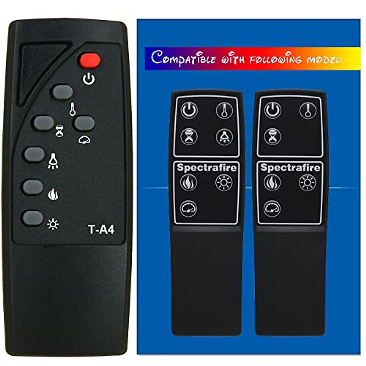 Compatible with Twin Star ChimneyFree ClassicFlame Dura flame Fireplace Stove Heater Infrared Remote Control 2311U310GRA 2511U310GRA 2611U310GRA 2811U310GRA 3211U310GRA 3311U310GRA 2811300GRA (T-A4)