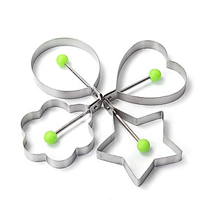 Stainless Steel Fried Egg Pancake Shaper Omelette Mould, Kitchen Tool Omelette Frying Egg Mold, Kitchen Accessories Gadget Rings(Round)
