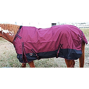 CHALLENGER 72" 1200D Turnout Rain Horse Sheet Light Winter Blanket Gusset 355