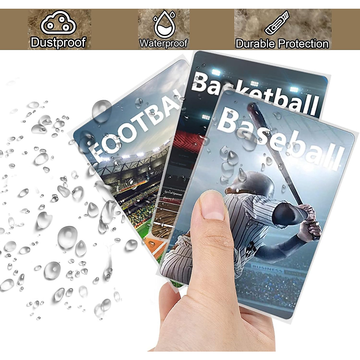 1000 PCS Penny Sleeves, Clear Card Sleeves Soft Pokemon Card Sleeves, Sports Baseball Photocard Sleeves for Standard Trading Cards