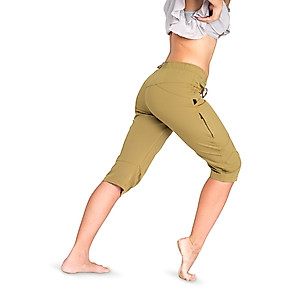 Ucraft "Xlite Women's Rock Climbing and Bouldering and Yoga Knickers. Lightweight, Stretching, Breathable (412 S,Womens,Mustard)