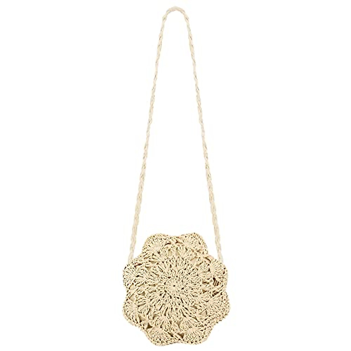 Naimo Straw Crossbody Bags for Women Rattan Bag Woven Straw Shoulder Handbag Purse Handmade Weaving Summer Beach Bag