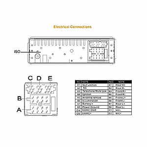 VDO Continental TR7412UB-OR European Style 12v Radio Orange Display Bluetooth