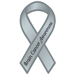 Ribbon Shaped Awareness Support Magnet - Brain Cancer - Cars, Trucks, Refrigerators