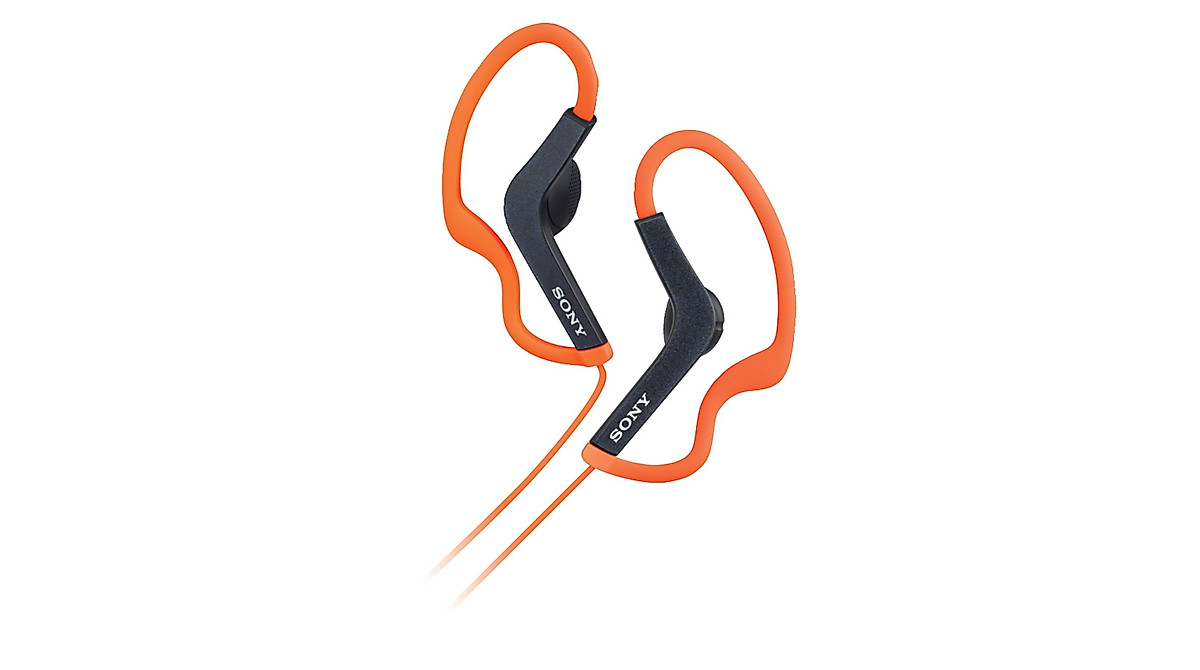 Sony MDR-AS200/ORG Active Sports Headphones - Orange, Sweat-Resistant