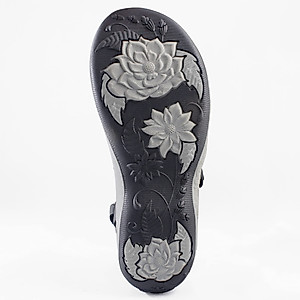 Gold Pigeon Shoes SIGNATURE Women Sandals, Water Sandal for Women Comfort Cushion Adjustable Magnetic Buckle: 9179 Grey, Size 8-8.5 (9179-grey-39)